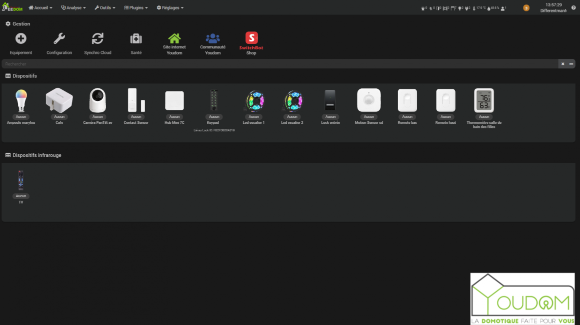 Sécuriser sa maison avec le lock SwitchBot & domotique jeedom - Youdom